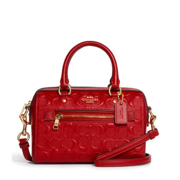 Coach | Bags | Coach Mini Rowan Crossbody Satchel In Signature Leather ...